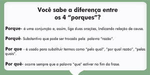 Você sabe a diferença entre os 4 "porques"?