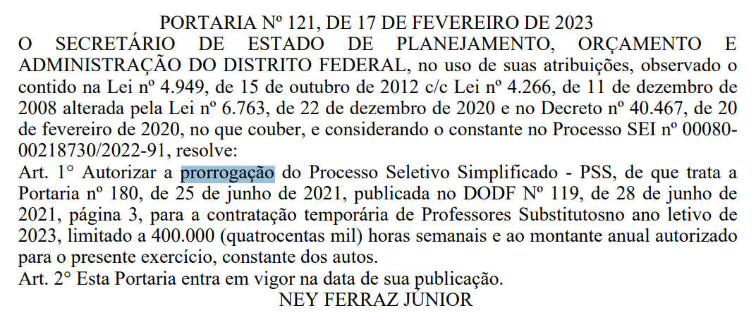 Concurso SEDF: Prazo de validade é prorrogado! | Nova Concursos